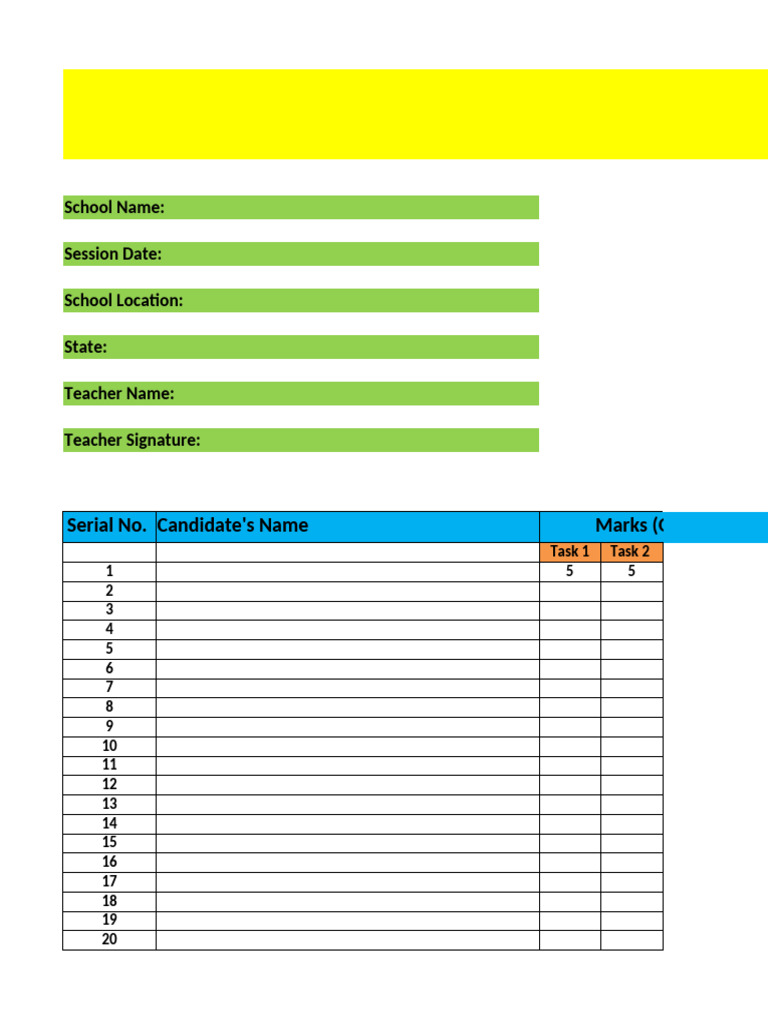 Asl Marksheet Class 11 | PDF