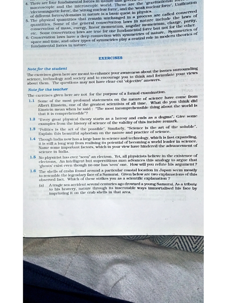 Class 11 Physics Chapter 1 Exercise | PDF