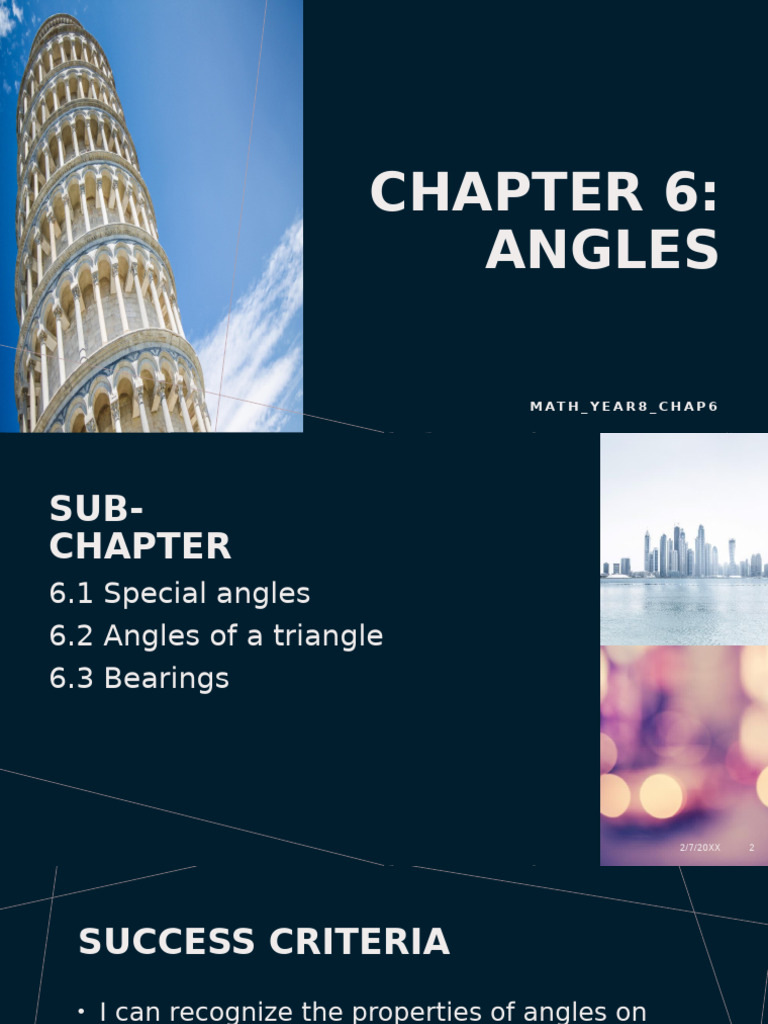 YEAR 8 Chapter 6 Angles Edited | PDF | Triangle | Angle
