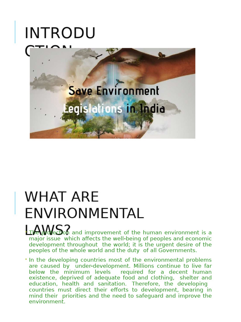Environment Laws and Policies | PDF | Environmental Protection ...