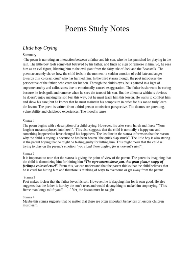 Literature Study Notes Csec | PDF | Chapters And Verses Of The Bible ...