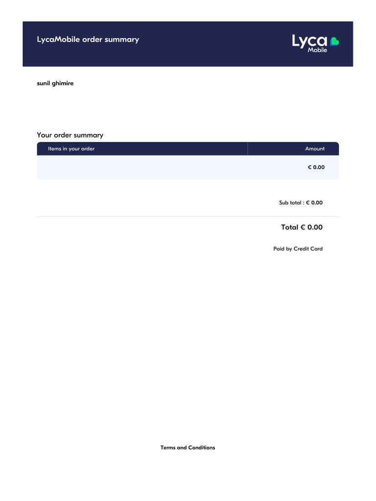 Lyca Mobile | PDF