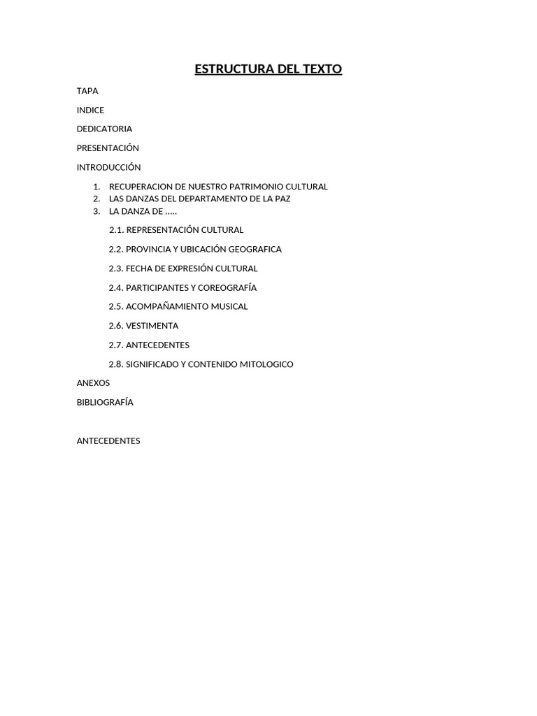 Danzas y Patrimonio Cultural de La Paz | PDF