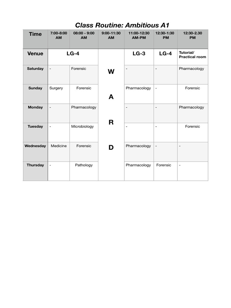 Class Routine Pdf 3949