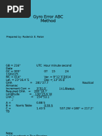 Compass Error ABC Method | PDF | Compass | Latitude