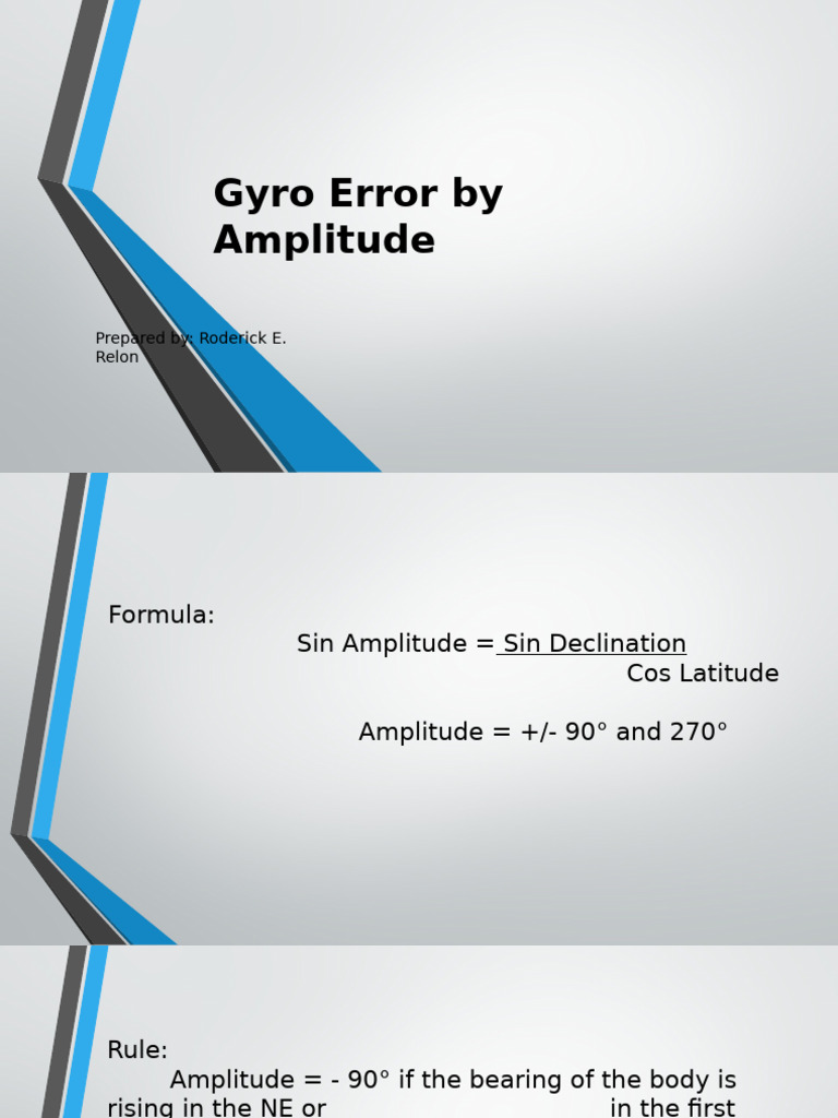 Gyro Error by Amplitude | PDF