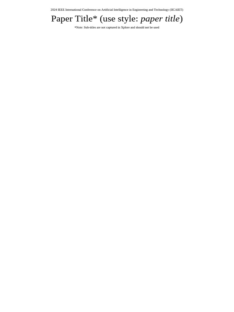 Template IICAIET 2024 Conference (For Blind Review) | PDF | Bracket | Note (Typography)