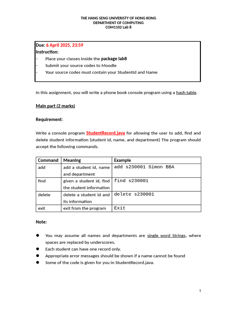 Lab 8 Instruction (3 marks) | PDF | Computer File | Software