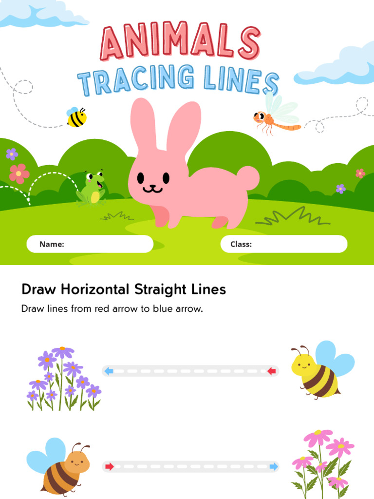 Cartoon Tracing Line Activities | PDF
