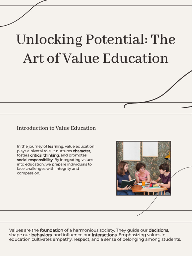 Slidesgo Unlocking Potential The Art of Value Education 20250130060940MOGl | PDF