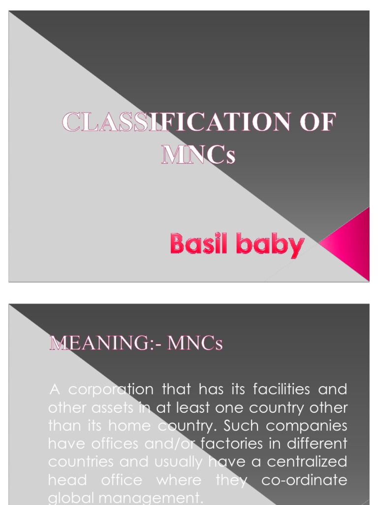 Types of Multinational Corporations | PDF | Multinational Corporation ...