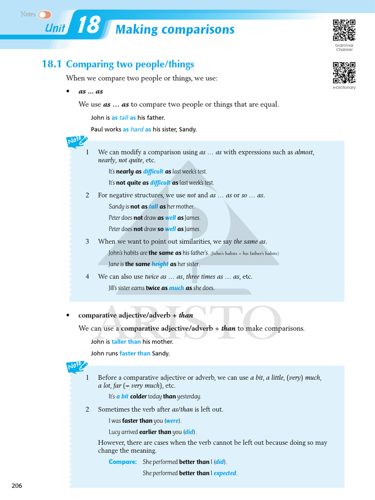 U18 Making Comparisons | PDF | Cost Of Living | Adjective