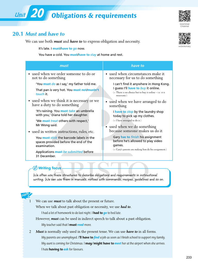 U20 - Obligations & Requirements | PDF