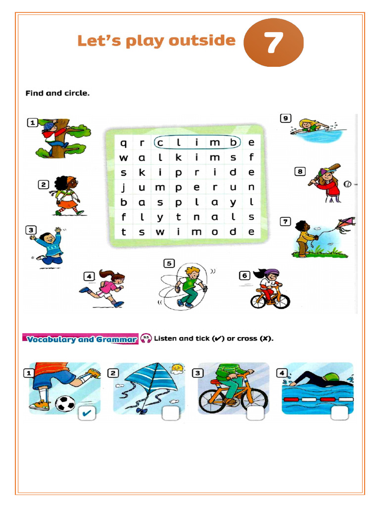 Let's Play Outside - WS1 | PDF