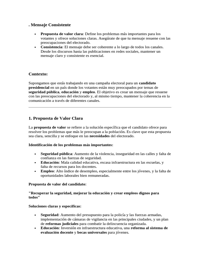 2 Mensaje Consistente | PDF | Valores | Empleo