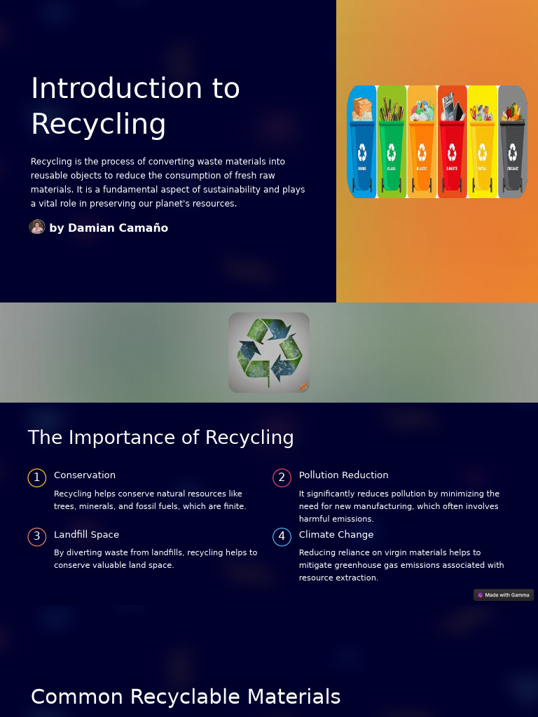 Introduction To Recycling | PDF | Recycling | Waste