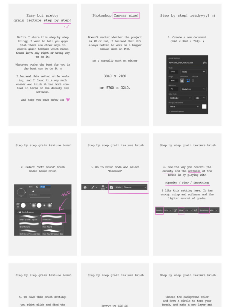 Sofie GrainTexture StepbyStep | PDF