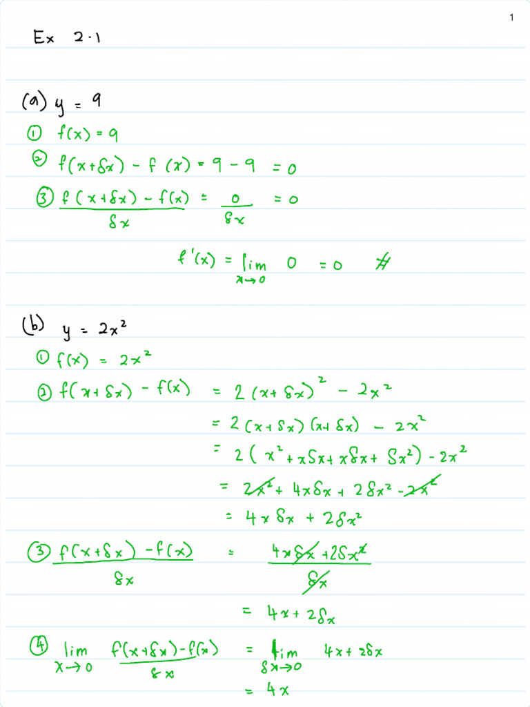 Calculus (First Principle) | PDF