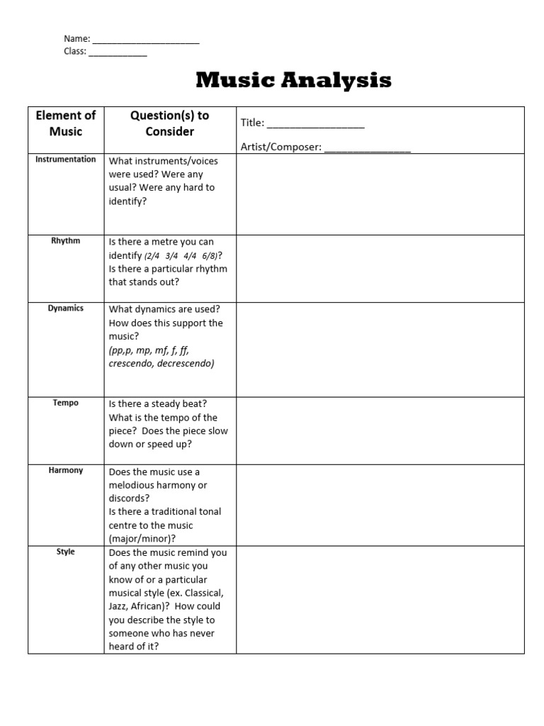 Music Analysis | PDF