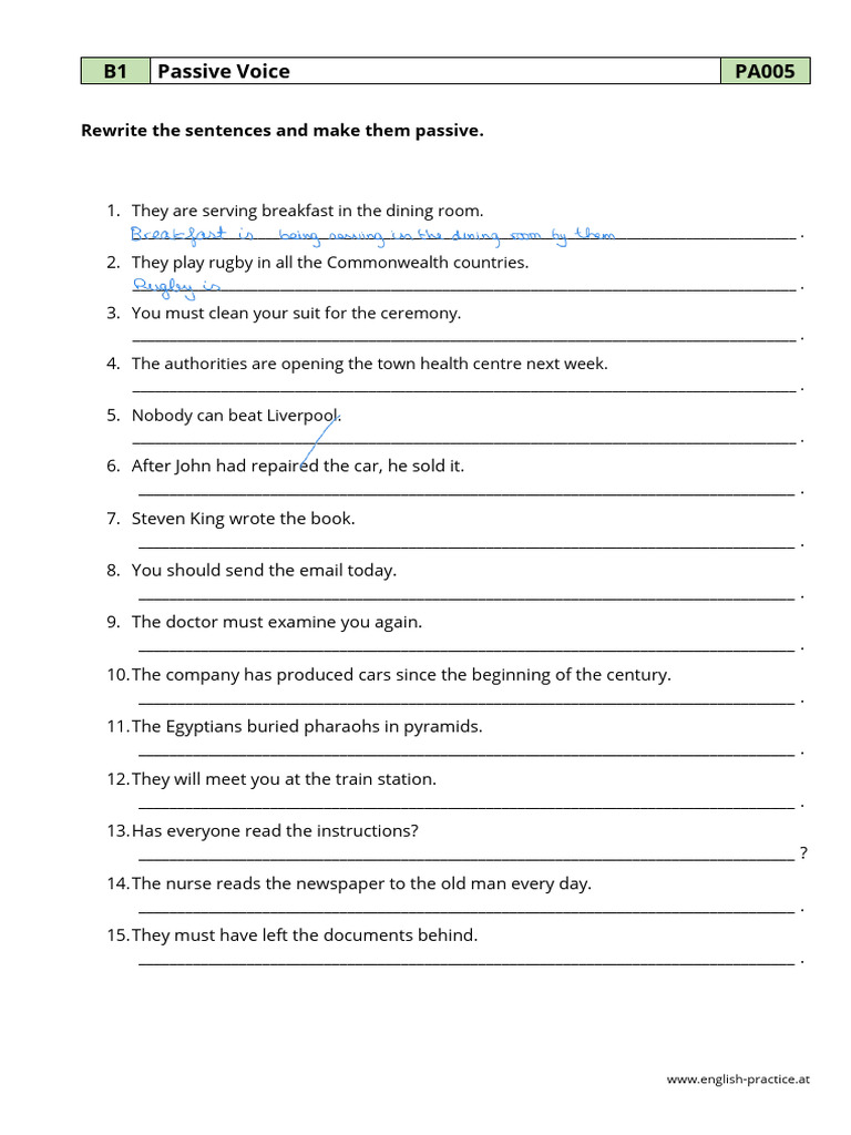 Passive Voice - Activity 2 | PDF