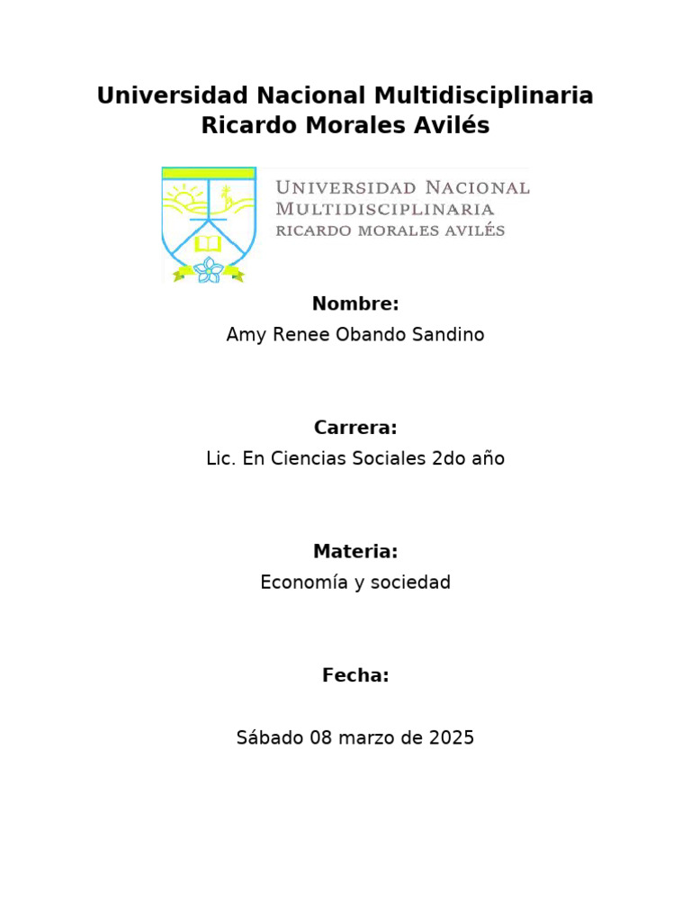 Universidad Nacional Multidisciplinaria Ricardo Morales Avilés | PDF