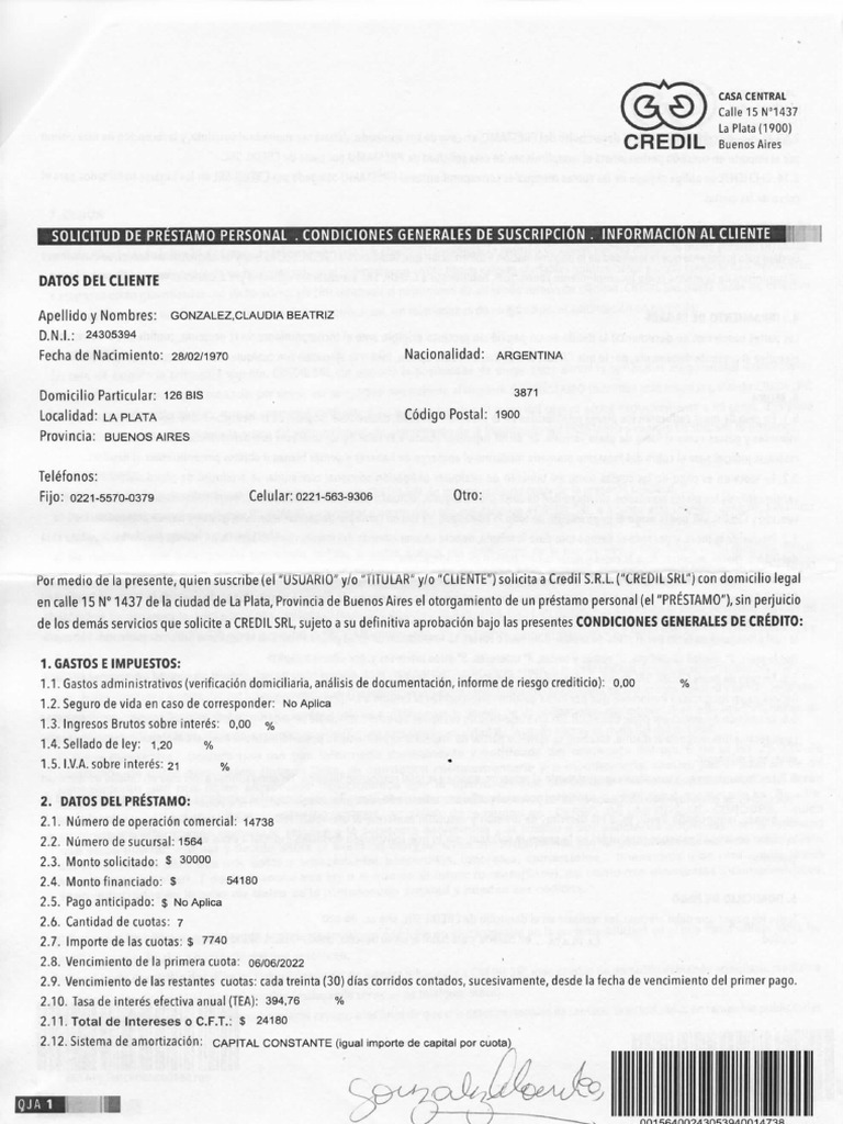 Contrato Credil | PDF