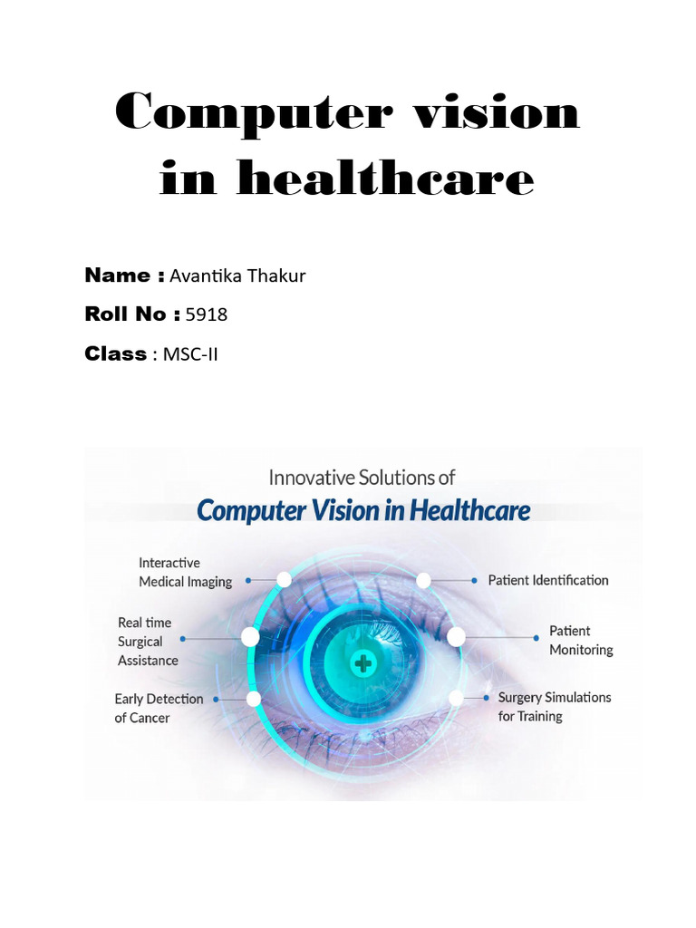 Computer Vision in Healthcare | PDF | Computer Vision | Medical Diagnosis