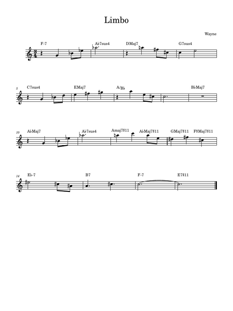 Limbo BB Lead Sheet | PDF