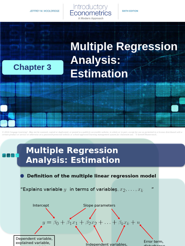 Ch_03_Multiple Regression Analysis Estimation [Autosaved] | PDF | Linear Regression | Regression ...
