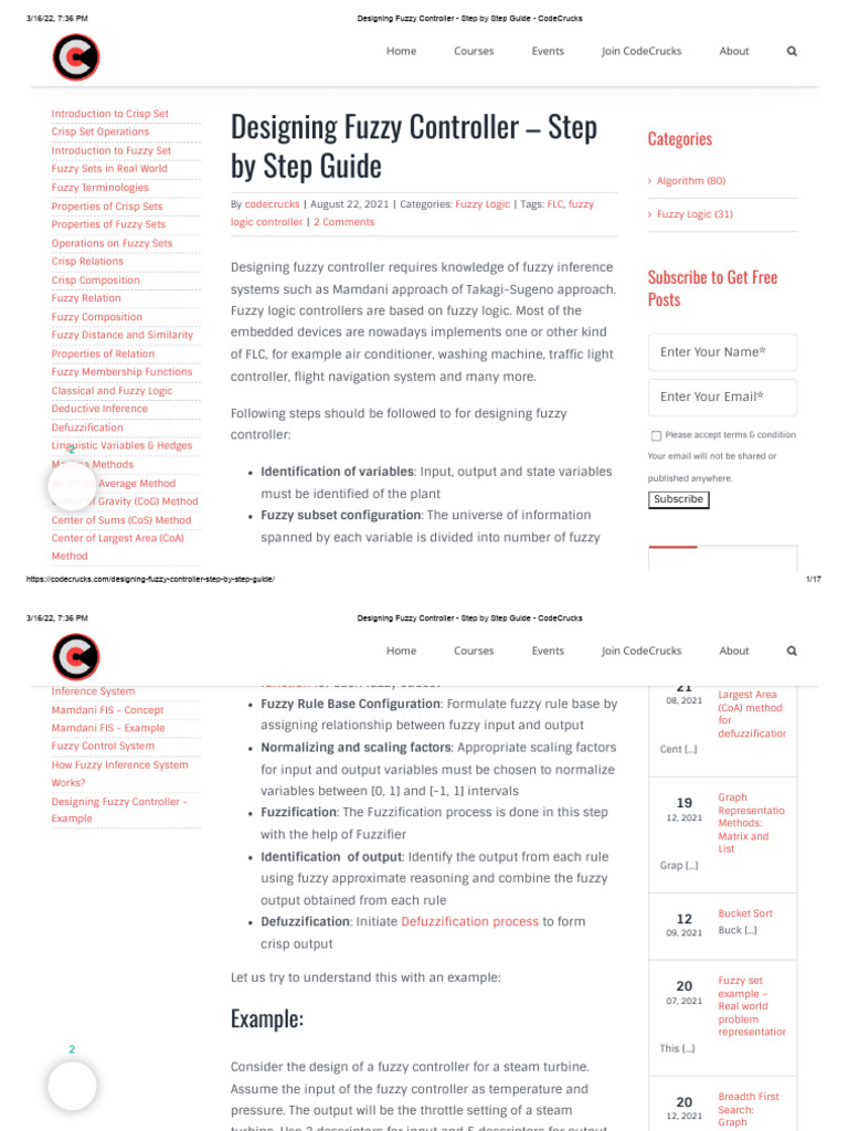 Designing Fuzzy Controller - Step by Step Guide - CodeCrucks | PDF | Fuzzy Logic | Mathematical ...