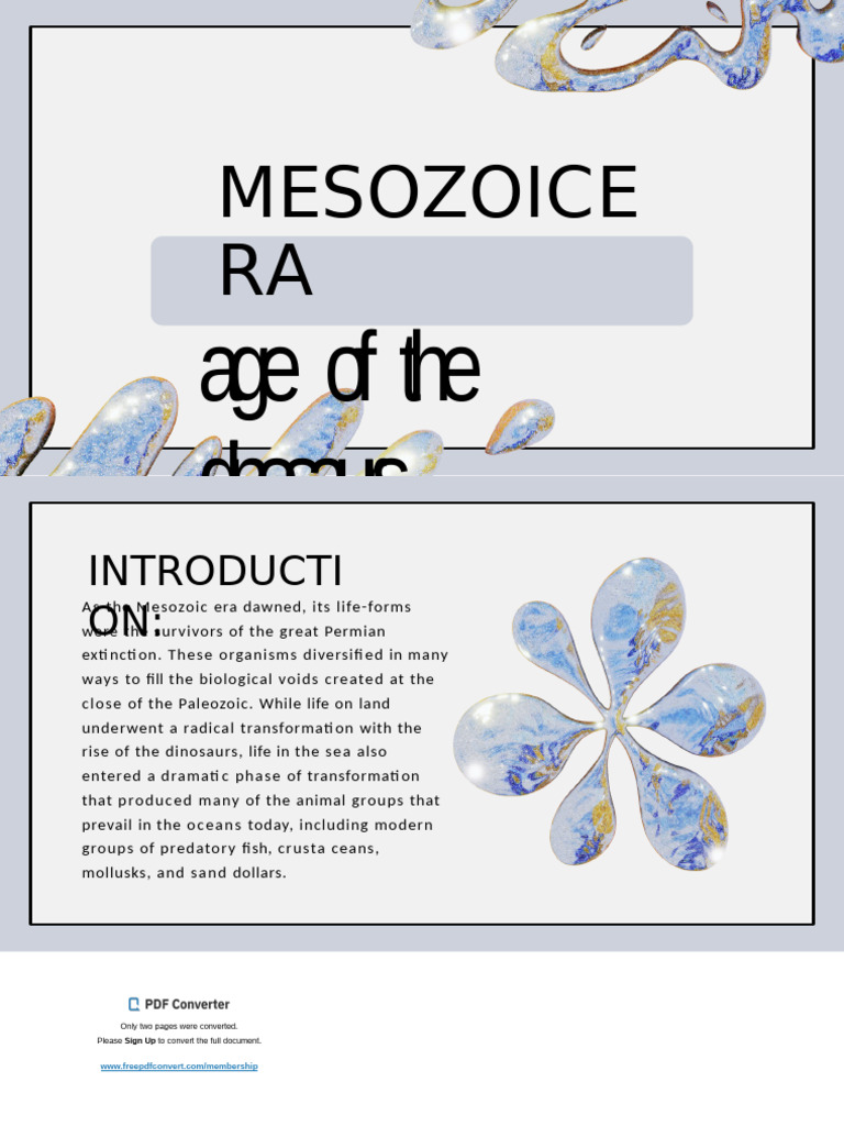 Mesozoic Era | PDF