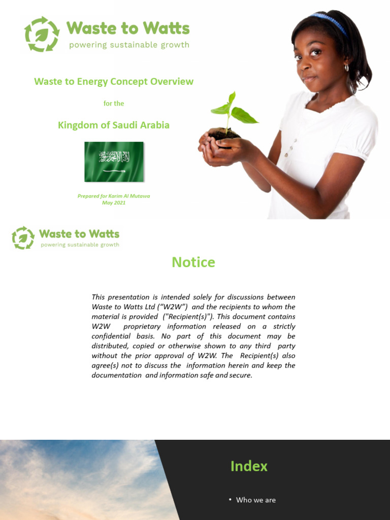 W2W General Presentation Saudi Arabia 31.05.21 | PDF | Boiler | Waste