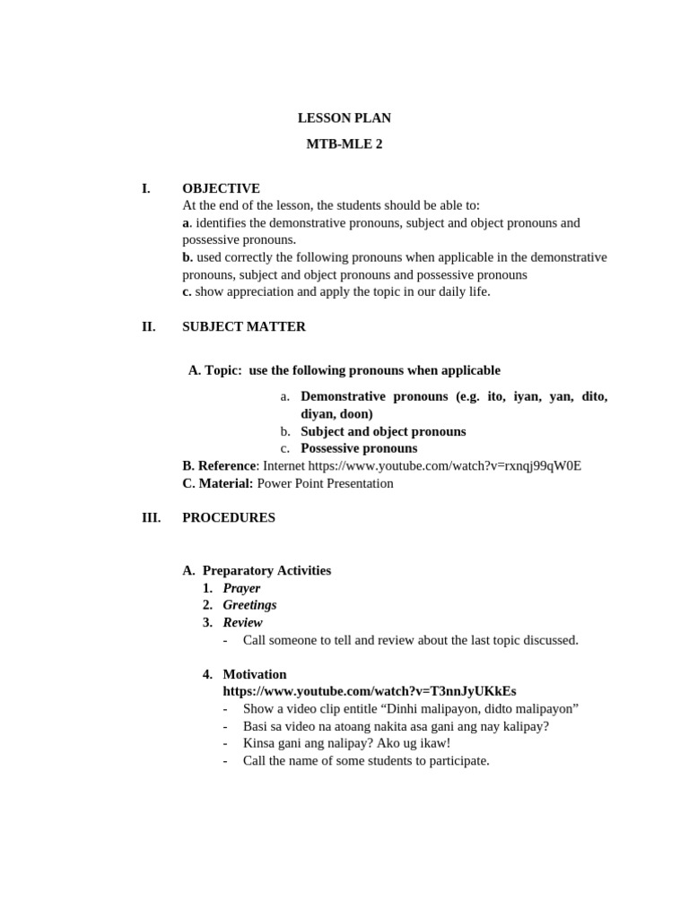 5th Demo LESSON PLAN | PDF