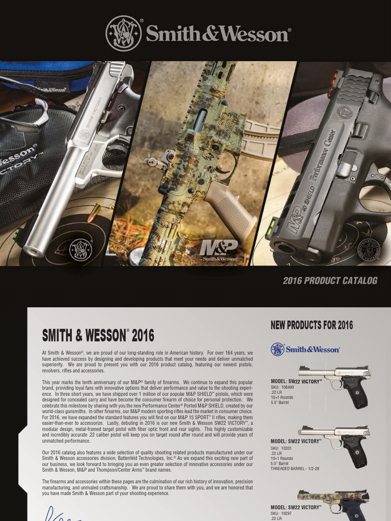 Smith and Wesson Product Catalog | PDF | Trigger (Firearms) | Firearms