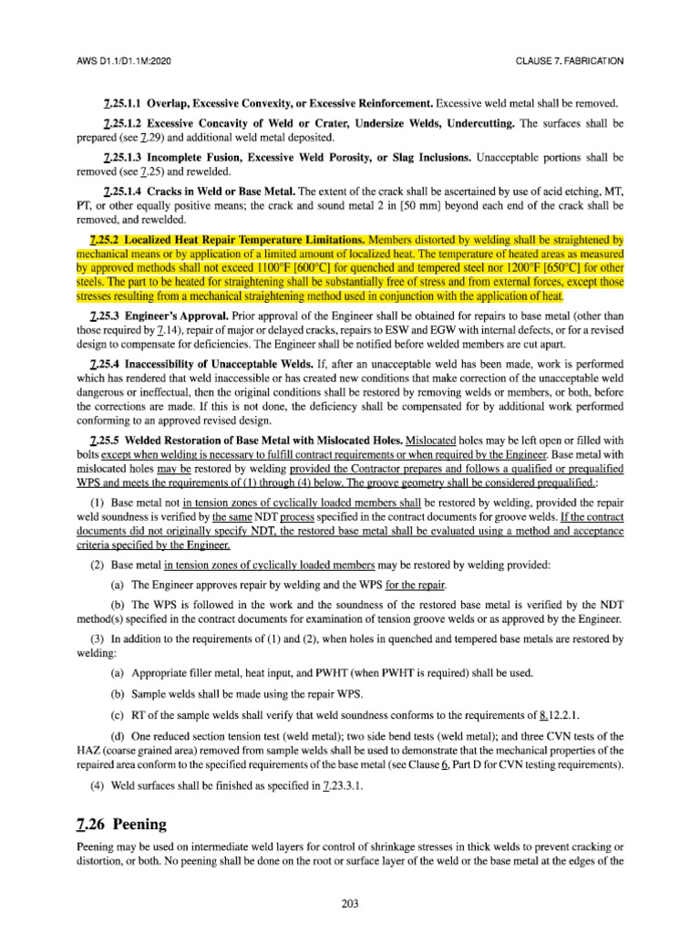 Heat Straightening Structural Steel As AWS D1.1 | PDF