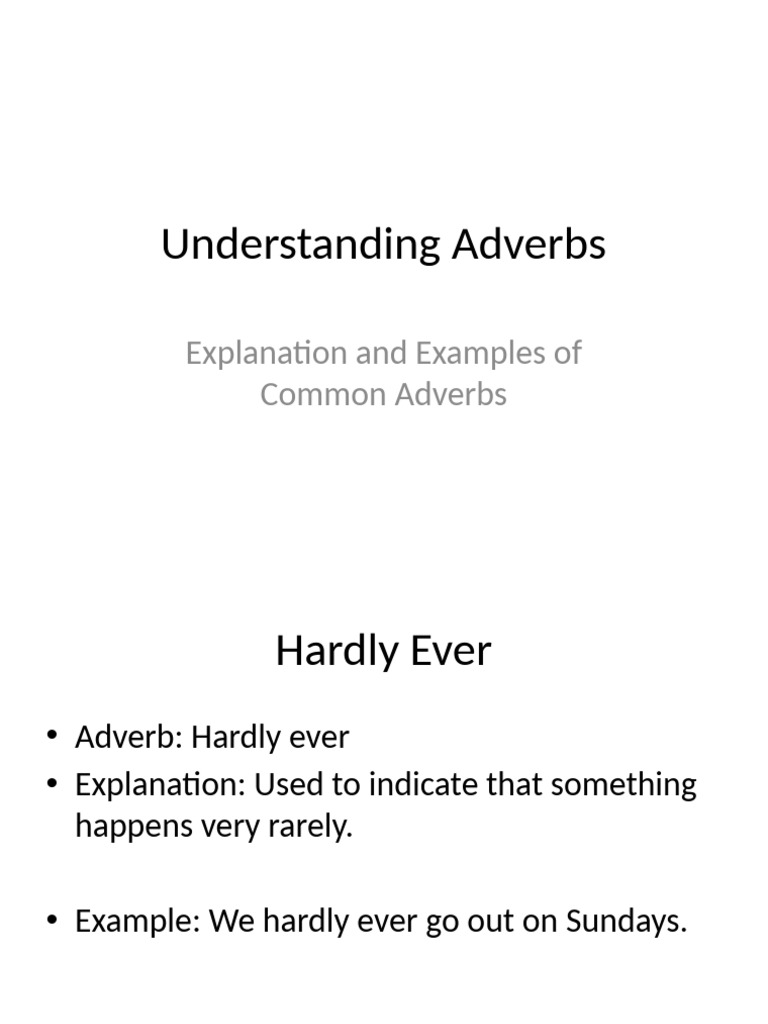 Understanding_Adverbs | PDF | Behavioural Sciences | Psychology
