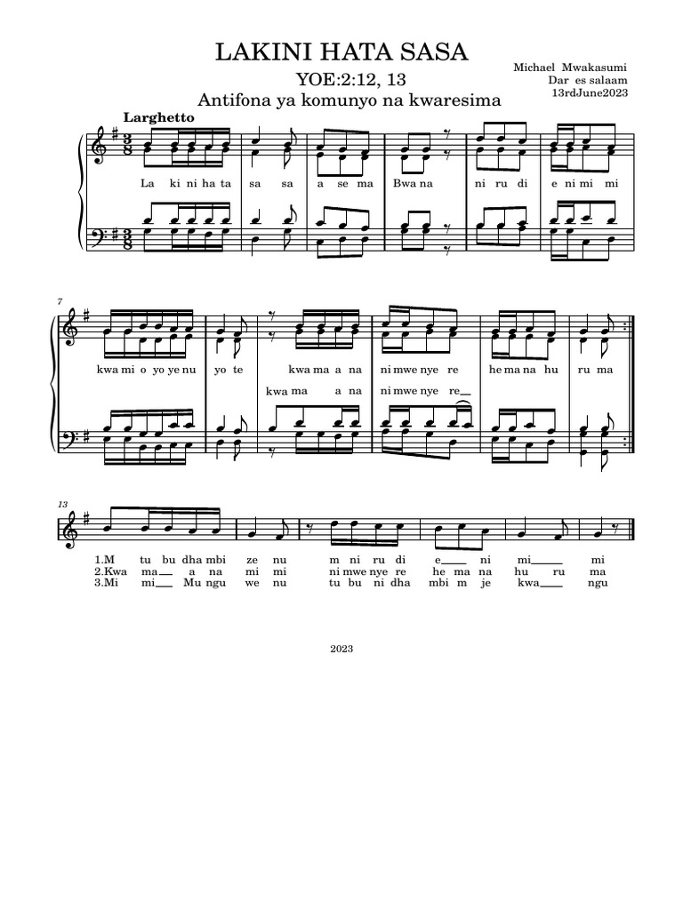 Lakini Hata Sasa | PDF