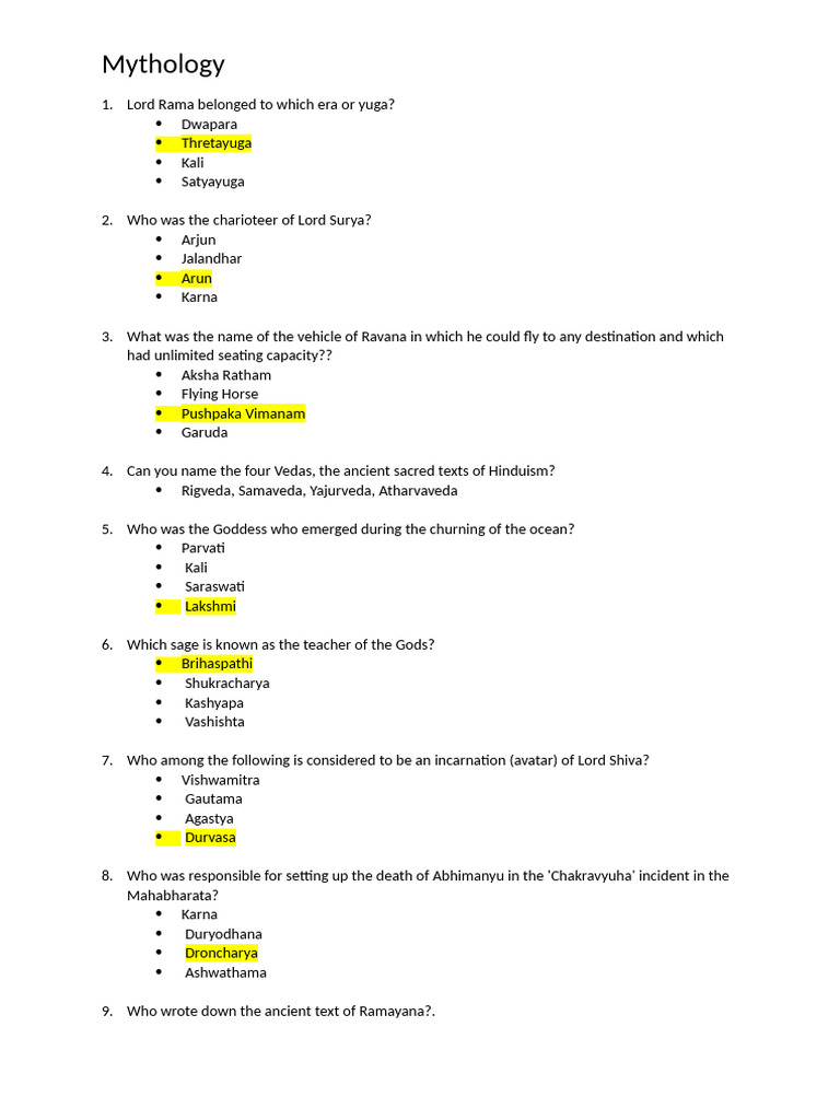 Mythology | PDF
