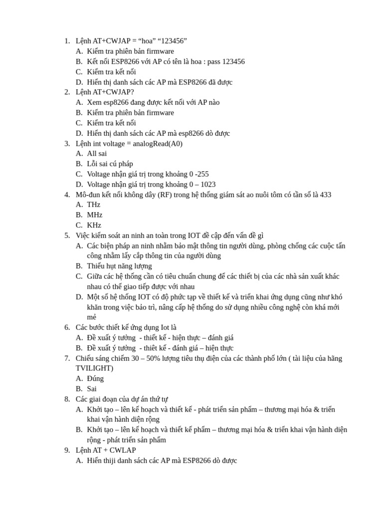 Phát triển ứng dụng IOT 4 | PDF