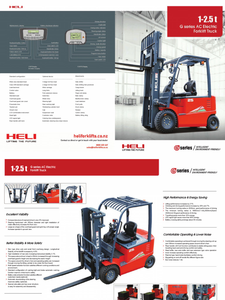 HELi CPD Series Electric Forklift Overview | PDF | Forklift | Truck