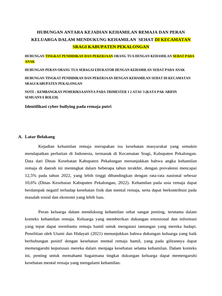 Latar Belakang, Rumusan Masalah, Tujuan | PDF