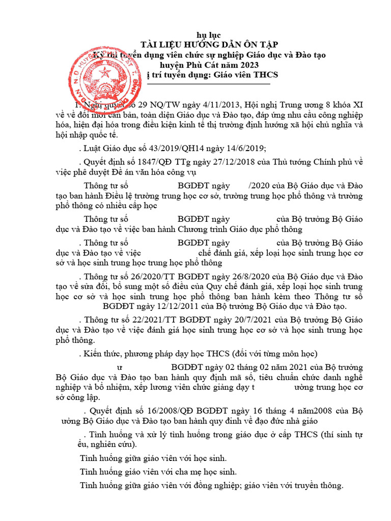 3 - Phu Luc 3 - GIAO VIEN THCS | PDF