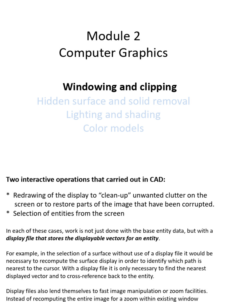 Windowing and Clipping in Graphics | PDF | Computer Graphics | Computer ...