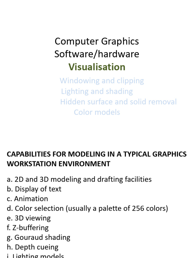 Mod 1 Lecture 5 Hardware - Graphics | PDF | Graphics Processing Unit | Computer Graphics