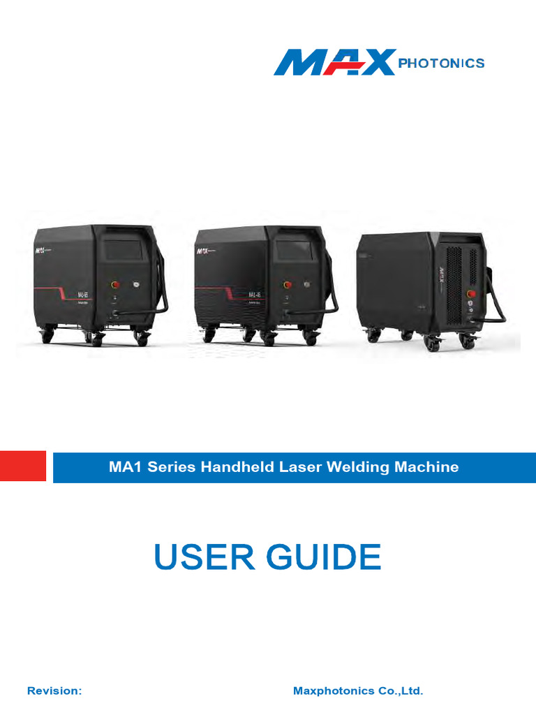 Max Photonics Handheld Laser Welding Machine Instruction Manual | PDF ...