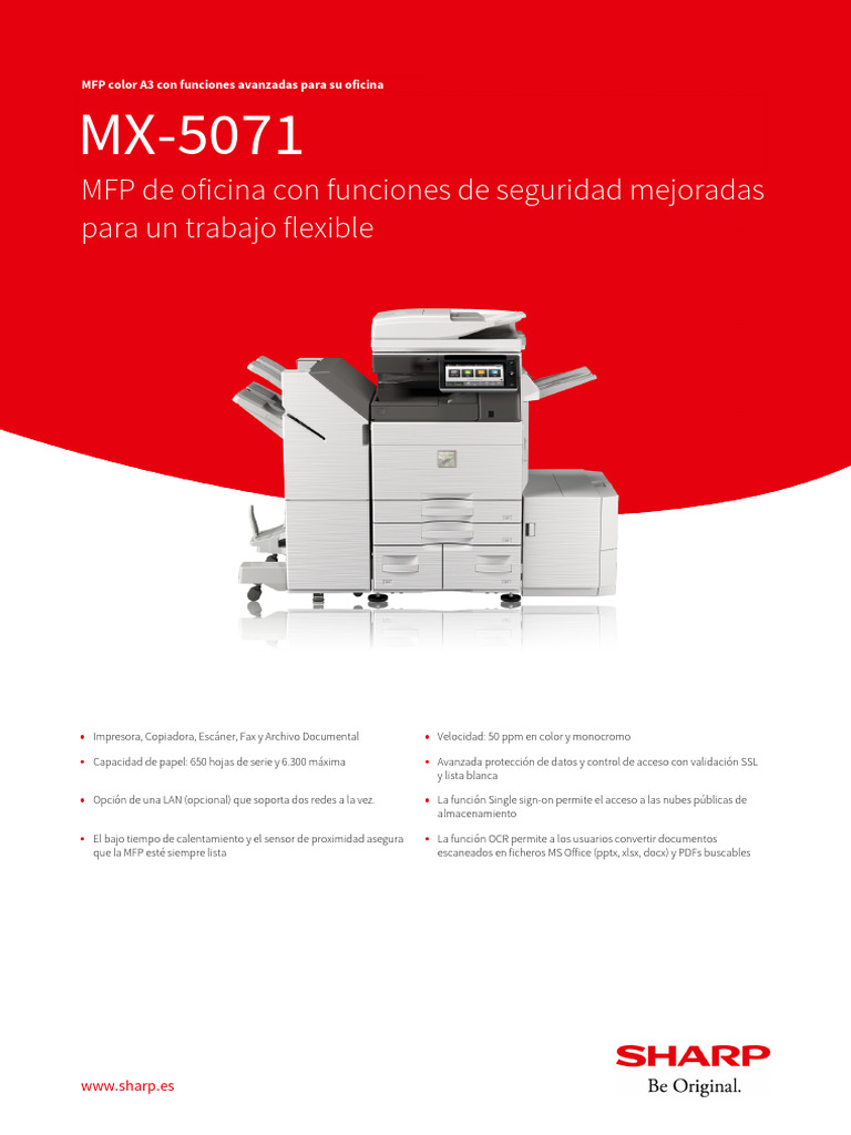 PDF DS Datasheet MX5071 Es Es | PDF | Escáner de imagen | Archivo de ...