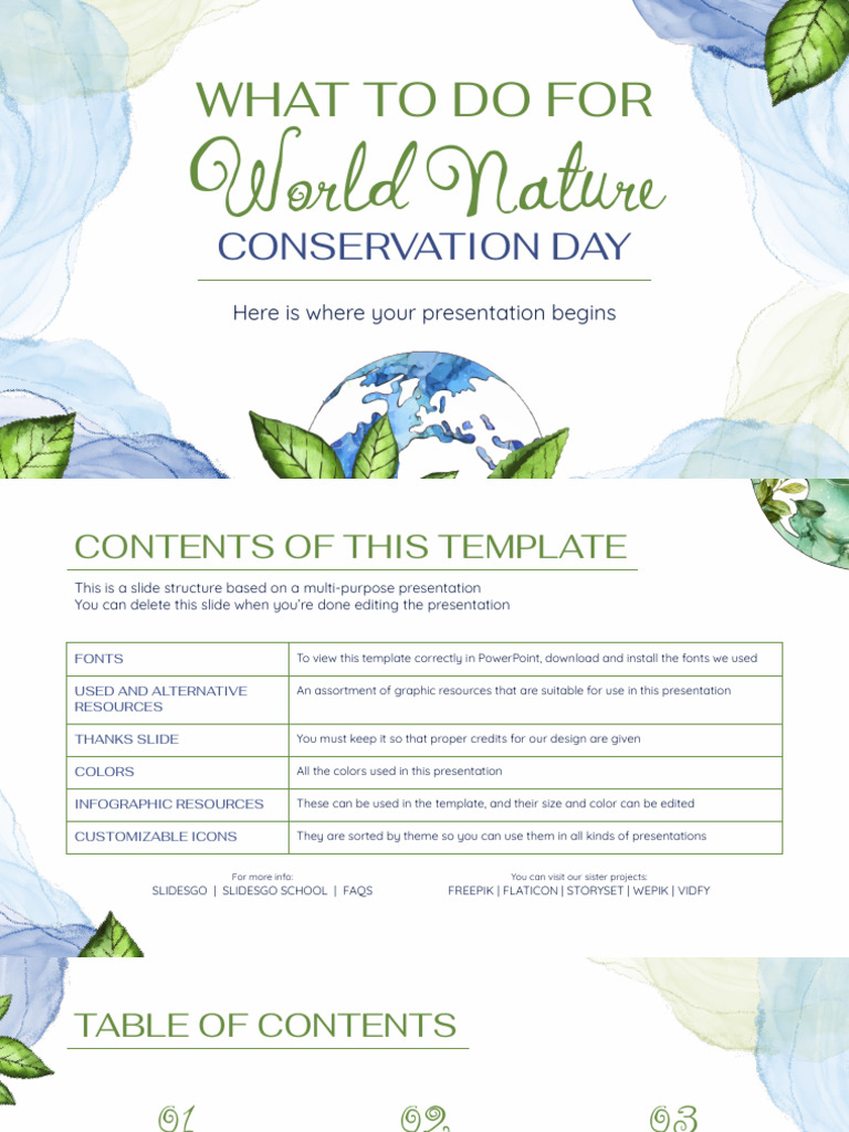 Copia de What To Do For World Nature Conservation Day by Slidesgo | PDF ...