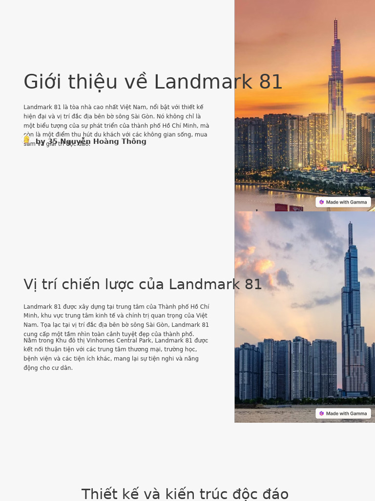 Gioi Thieu Ve Landmark 81 | PDF