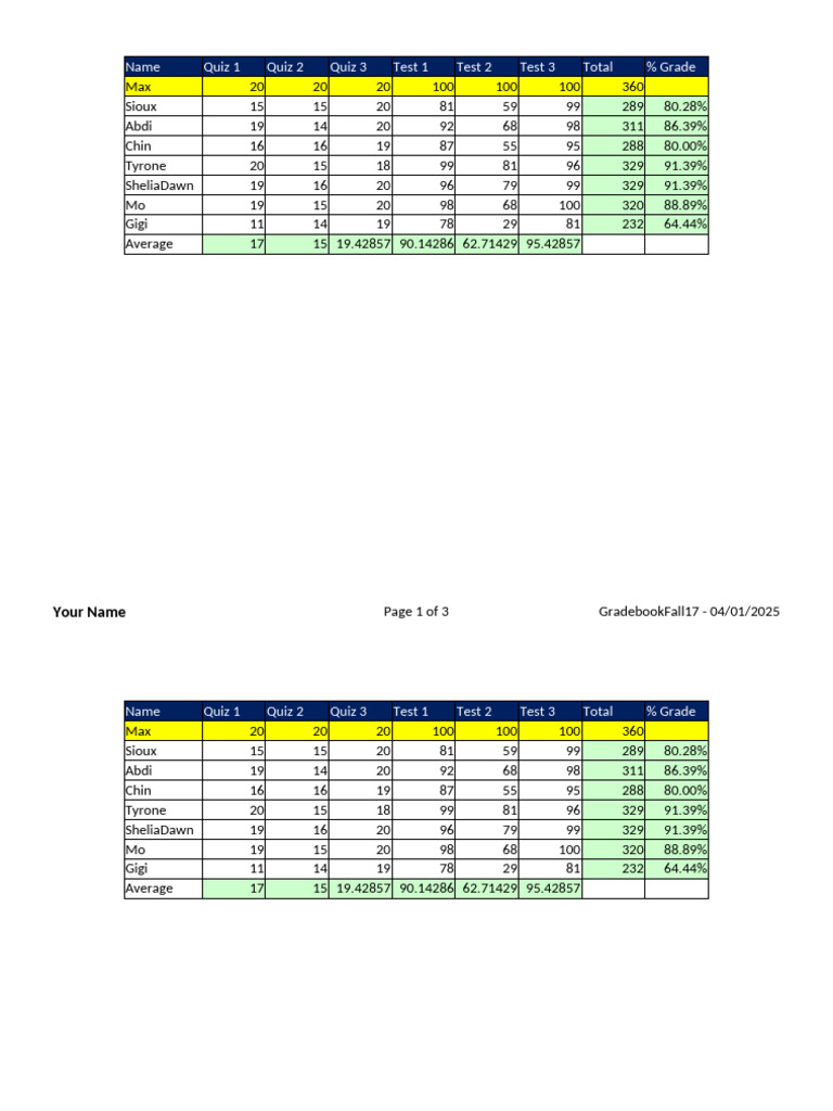 EB01 Gradebook Finished Copy | PDF