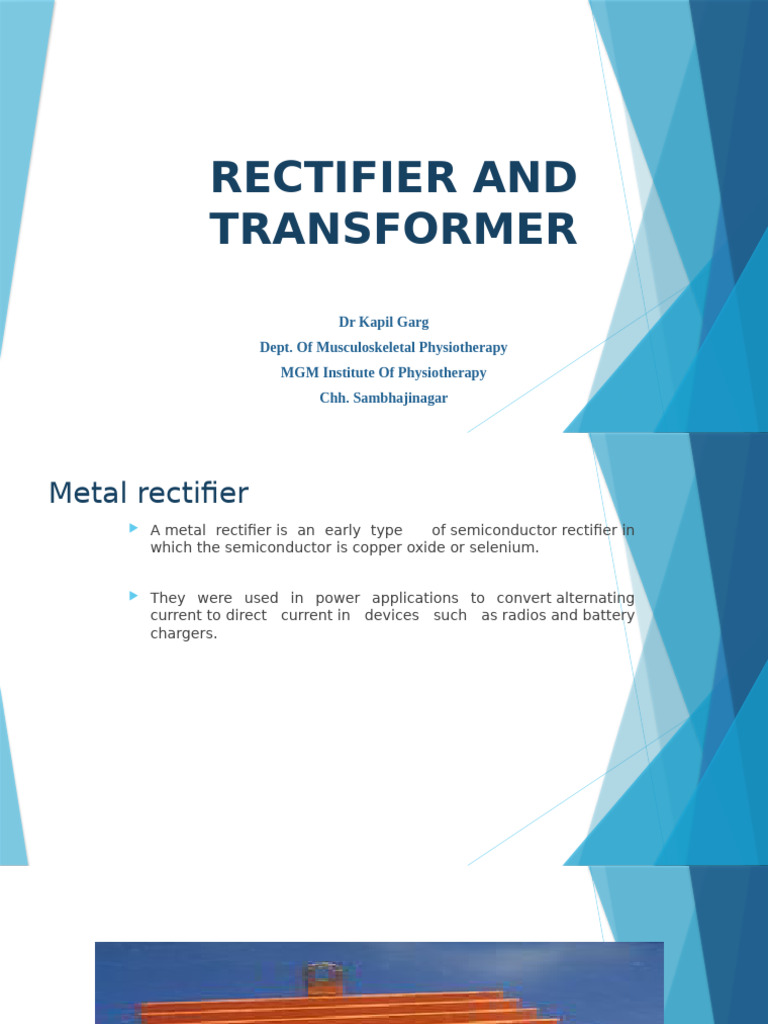 Rectifier and Transformer | PDF | Transformer | Rectifier